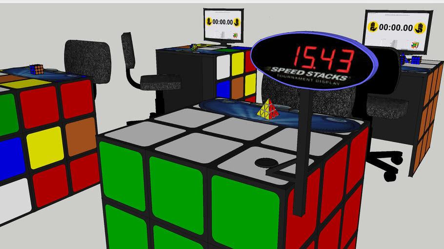 Competition style cubing stations | 3D Warehouse