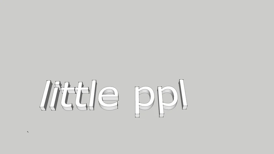 little ppl | 3D Warehouse