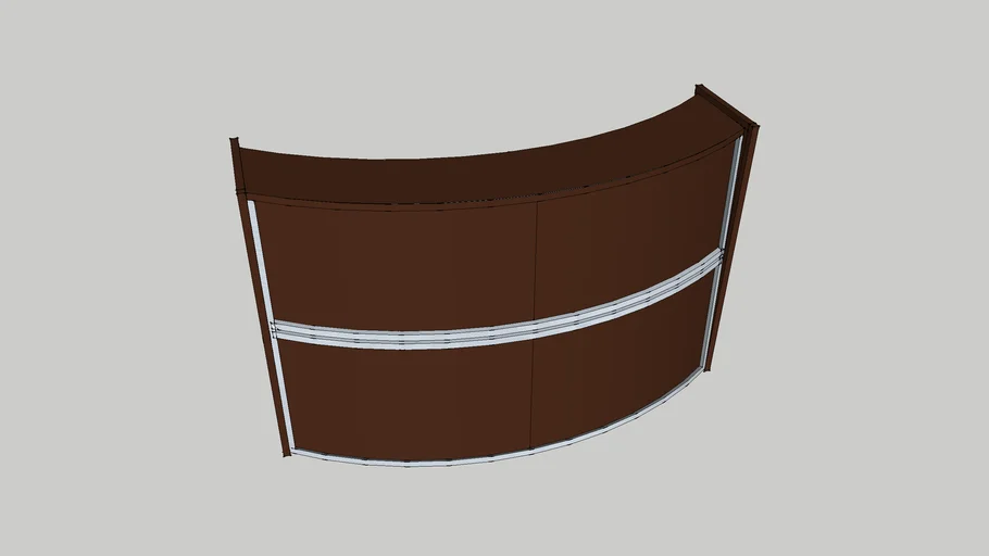 OFM Marque Single-Unit Reception Station, Walnut | 3D Warehouse