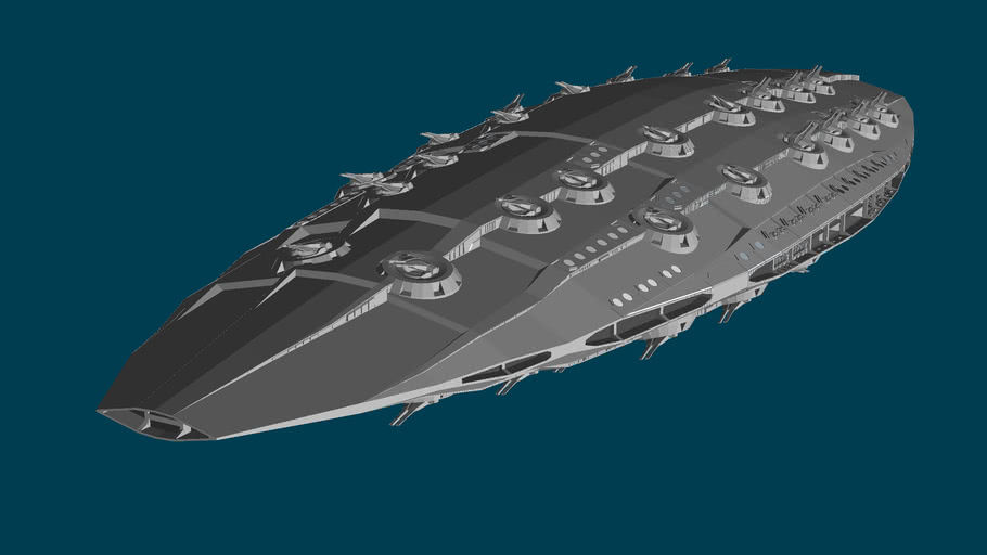 Alpha Aquilae class super battleship update#6 | 3D Warehouse