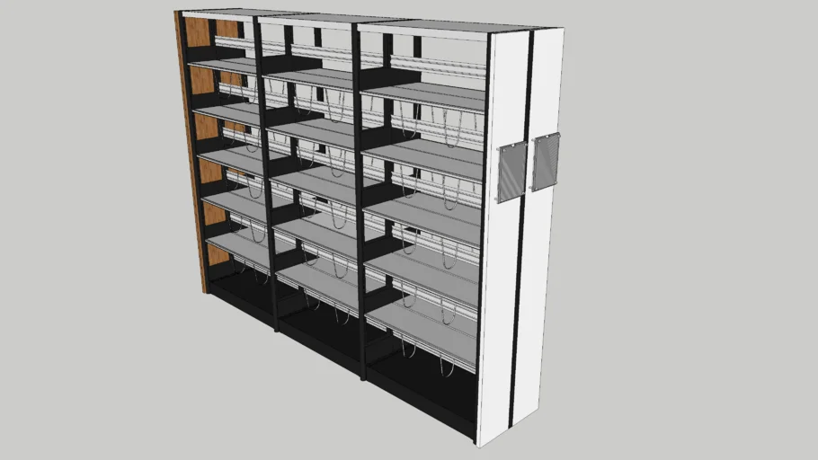 Steel dwarf bookcase | 3D Warehouse