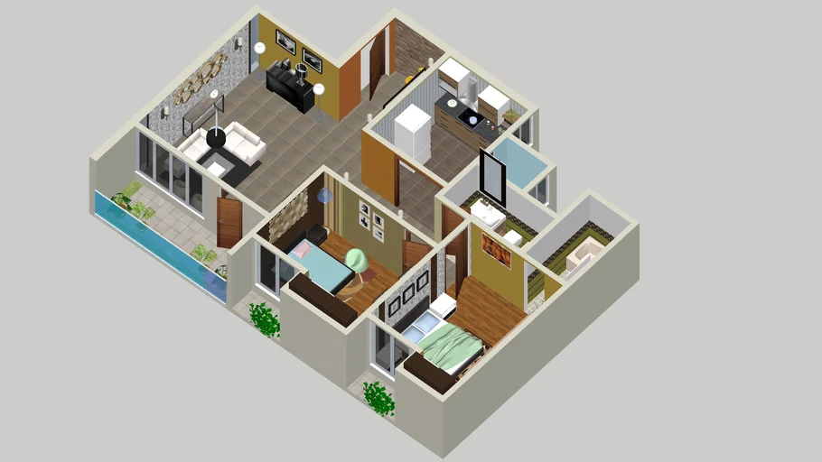 2BHK Sample Apartment | 3D Warehouse
