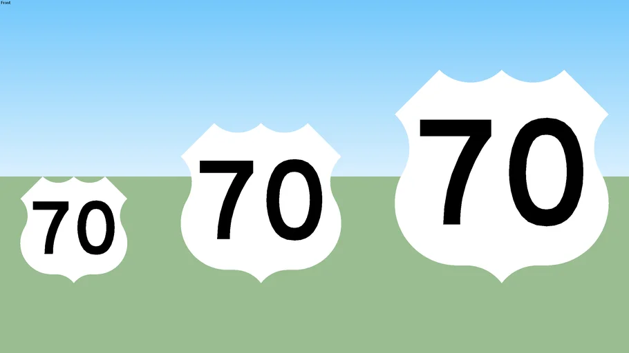 U.S. 70 Sign | 3D Warehouse