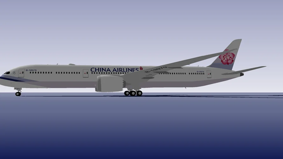 China Airlines中華航空 Boeing 787-10 Dreamliner B-18979] | 3D Warehouse