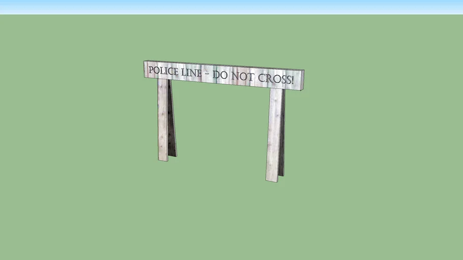 Police Road Block | 3D Warehouse