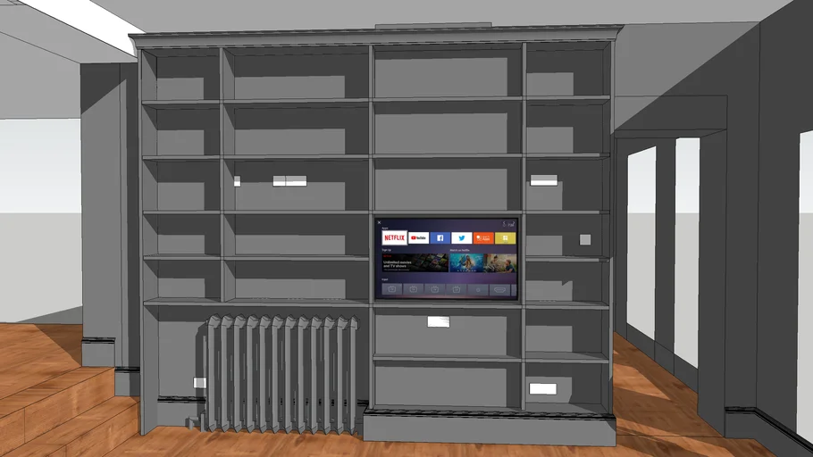 MDF shelving wall | 3D Warehouse