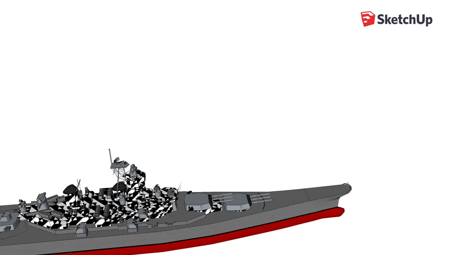 USS iowa class battleship 1960s | 3D Warehouse