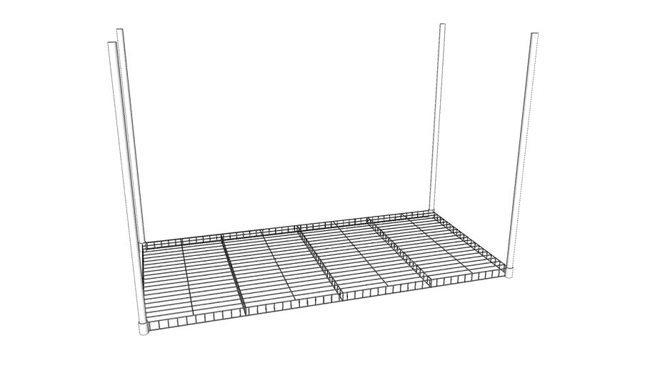 Shelf Overhead Unit Wireframe - Intermetro (30x60) | 3D Warehouse