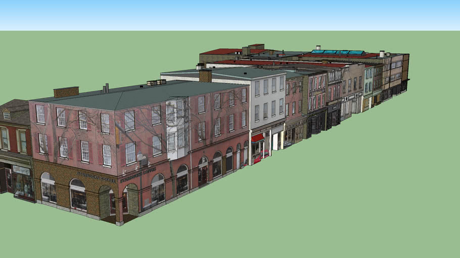 Gay Street (South Side) between High and Church, West Chester PA | 3D ...