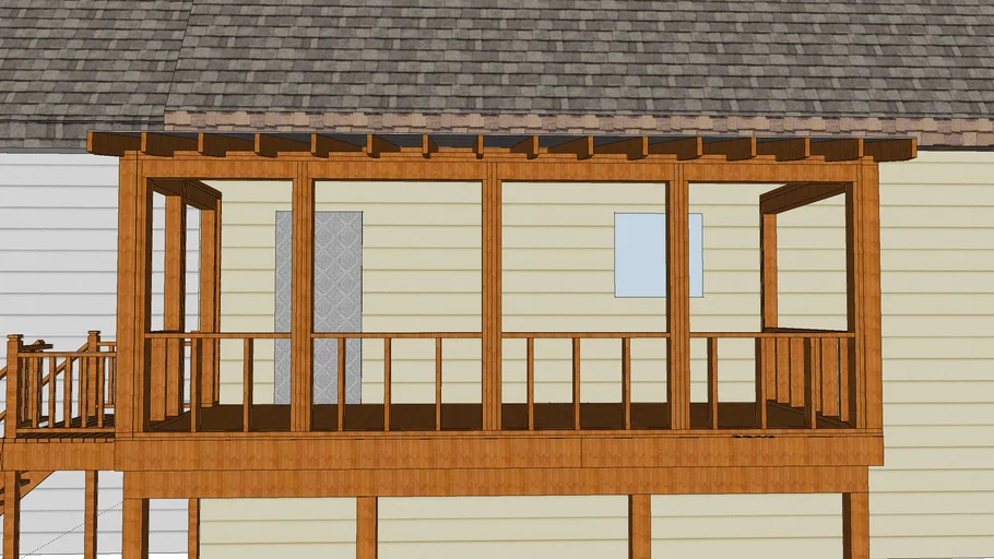 Deck with roof | 3D Warehouse