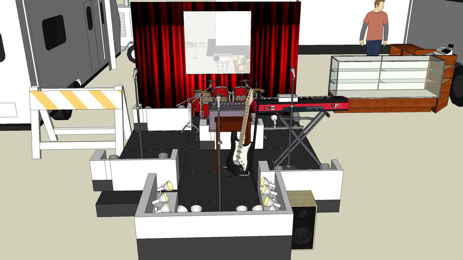 Garage Band Coming out to a festival | 3D Warehouse