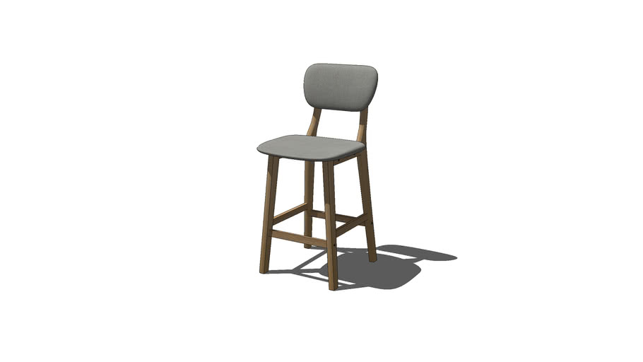 ZAGO Chaise snack grise HANA Gris HANA-CHAPLAN09 | 3D Warehouse