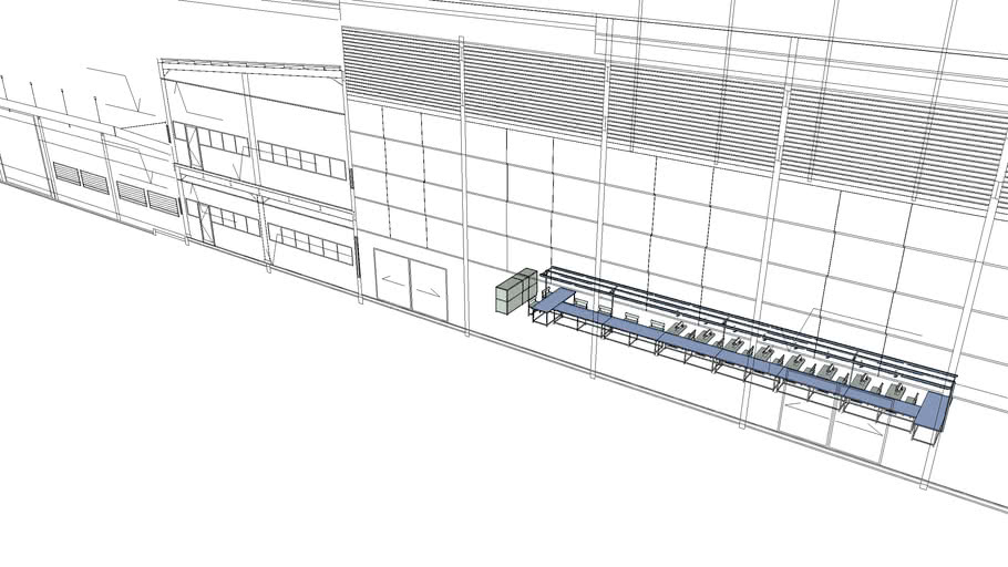 sket layout lampu line | 3D Warehouse