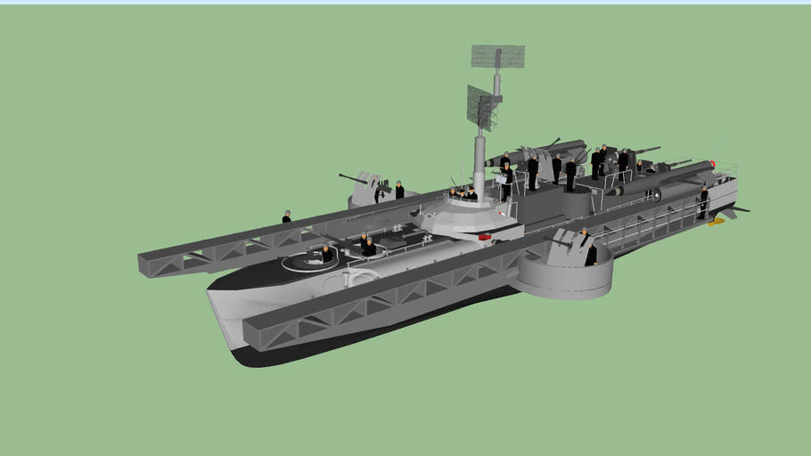 WW2 1946 ADVANCED GERMAN FAST ATTACK MISSILE BOAT | 3D Warehouse
