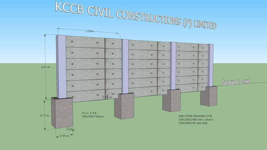 Precast Comopund Wall | 3D Warehouse