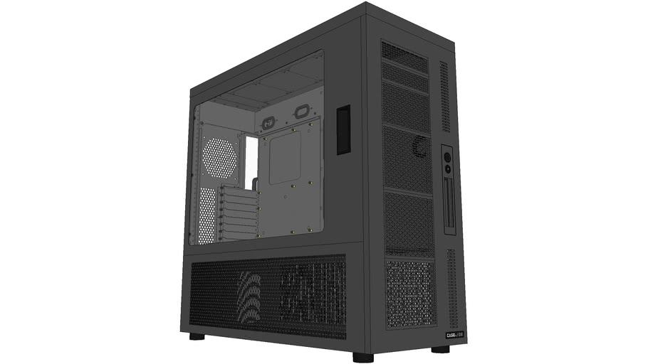 CaseLabs MAGNUM SMA8 Single Wide Gunmetal Full-Tower Chassis | 3D Warehouse