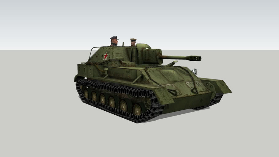 WW2 Soviet SU-76 Self Propelled Artillery Vehicle - Summer Set 01 | 3D ...
