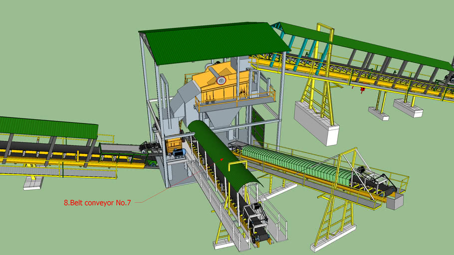 8.Belt conveyor No.7 1/1 | 3D Warehouse