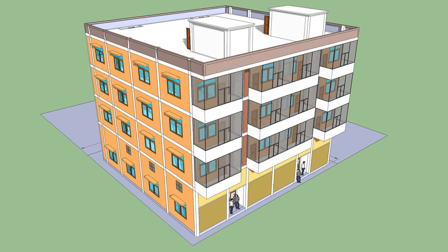 4 Story Building | 3D Warehouse