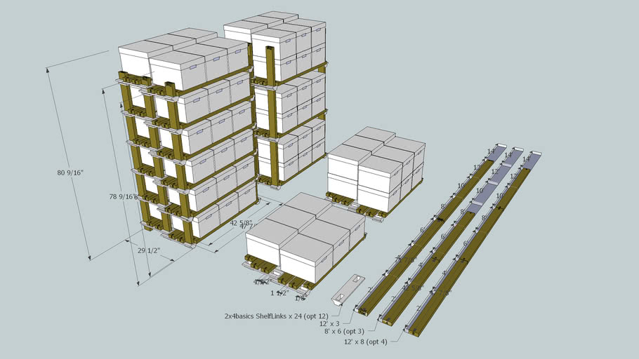 Double Filebox Storage with 2x4basics ShelfLinks | 3D Warehouse