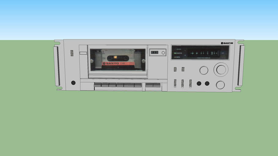 Sanyo (Plus Series D60) cassette deck | 3D Warehouse