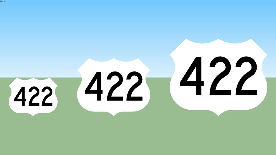 U.S. 422 Sign | 3D Warehouse