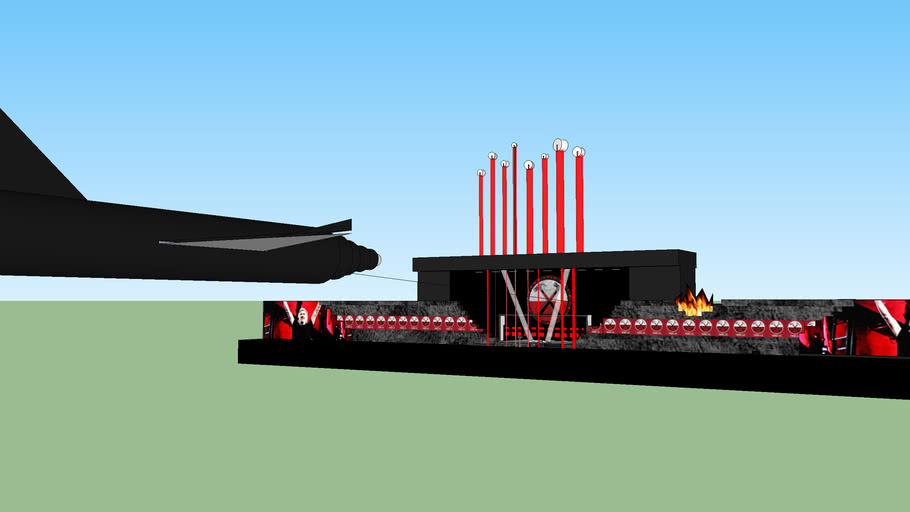 Roger Waters The Wall Open Air Stage With Plane And Pyro] | 3D Warehouse