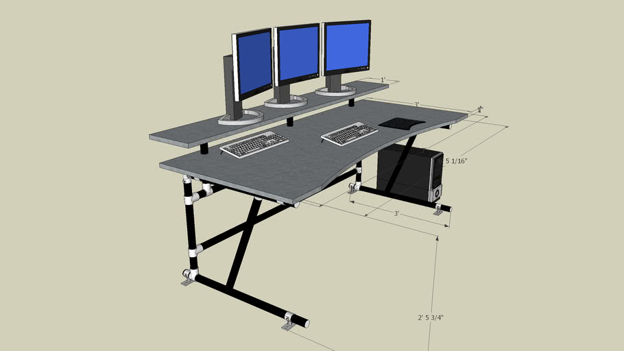 Modular Computer Desk | 3D Warehouse