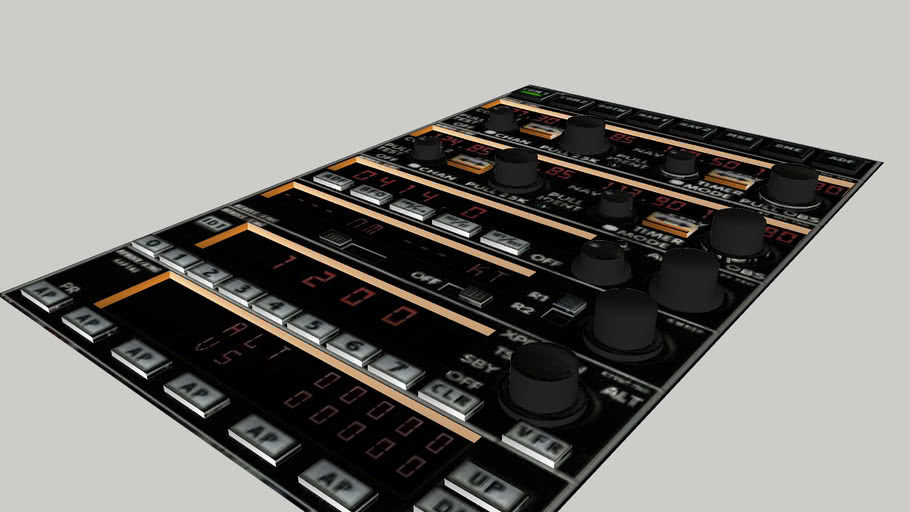 Basic general aviation full radio stack | 3D Warehouse