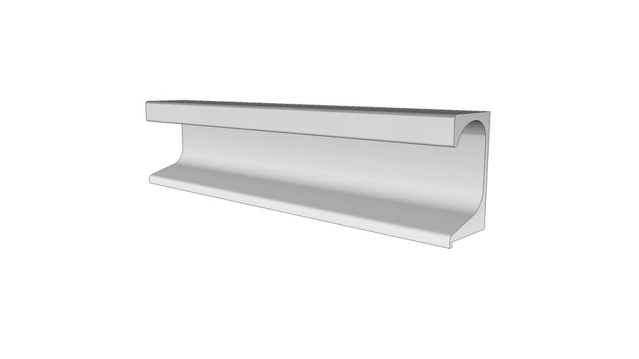 Hafele 126.27.036 Aluminum Extruded Handle | 3D Warehouse