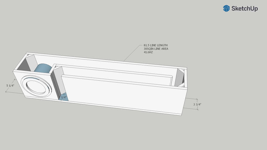 T-Line enclosure Single 10" 41.6Hz | 3D Warehouse