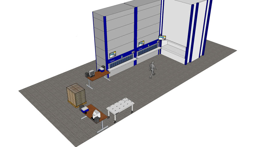 Kardex warehouse zone | 3D Warehouse