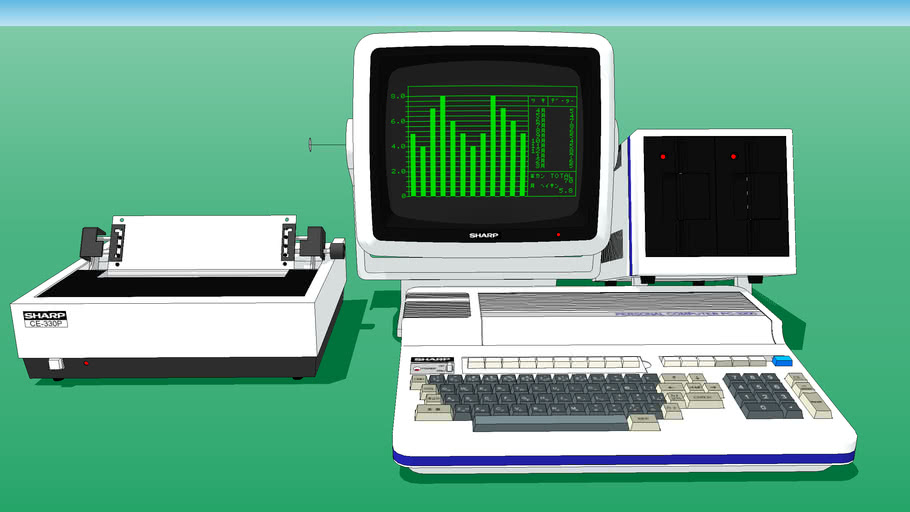 SHARP Personal Computer PC-3200S(1980:Japan) | 3D Warehouse
