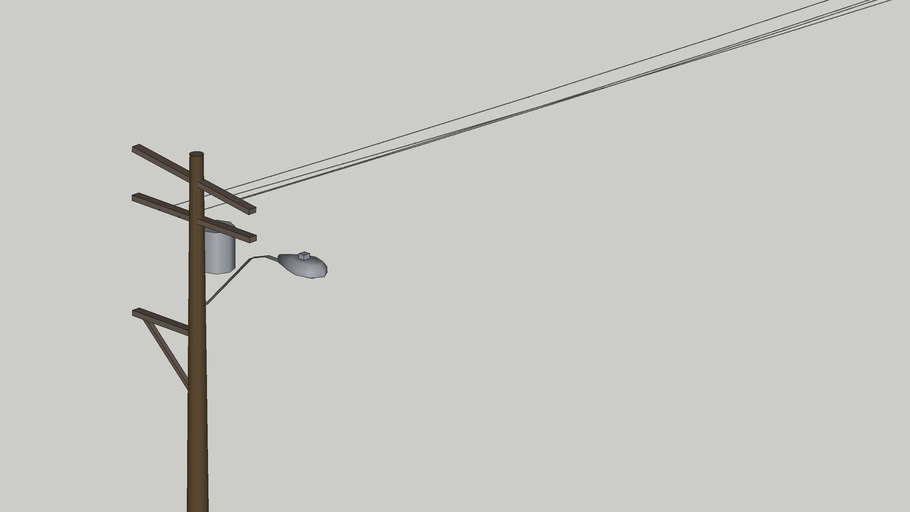 Street Light and Electric Wires | 3D Warehouse