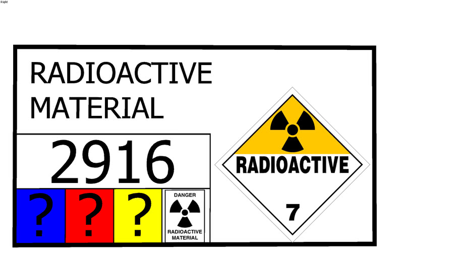 GHS Storage Radioactive Material sign | 3D Warehouse