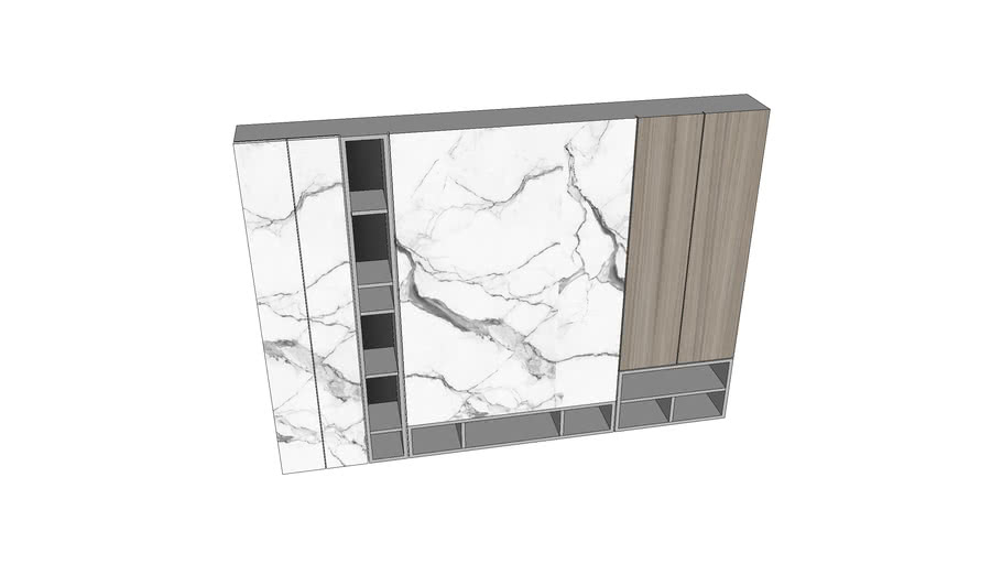 TV BACKDROP MODERN | 3D Warehouse