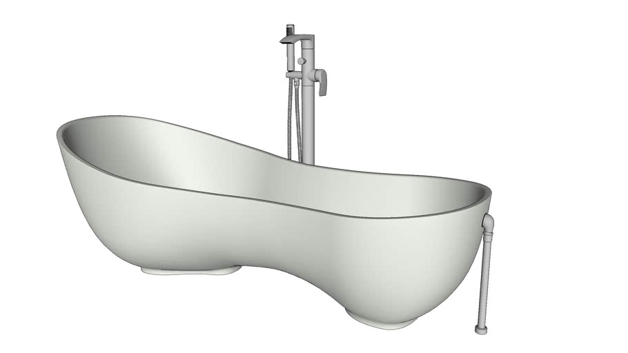 Freestanding Body Contoured Bathtub | 3D Warehouse