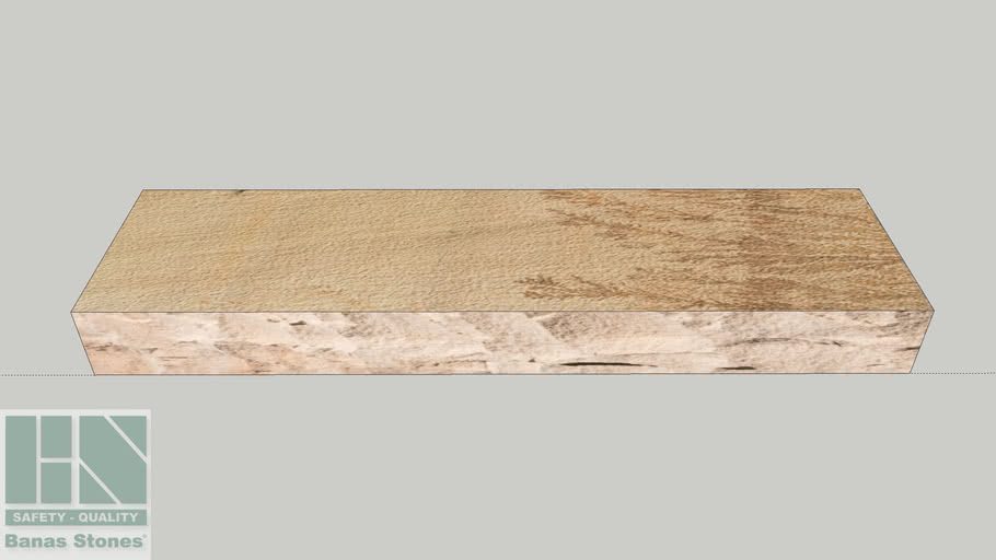 Banas Stones Natural 6' Steps/Risers - 16' x 60' - Banas Fossil | 3D ...