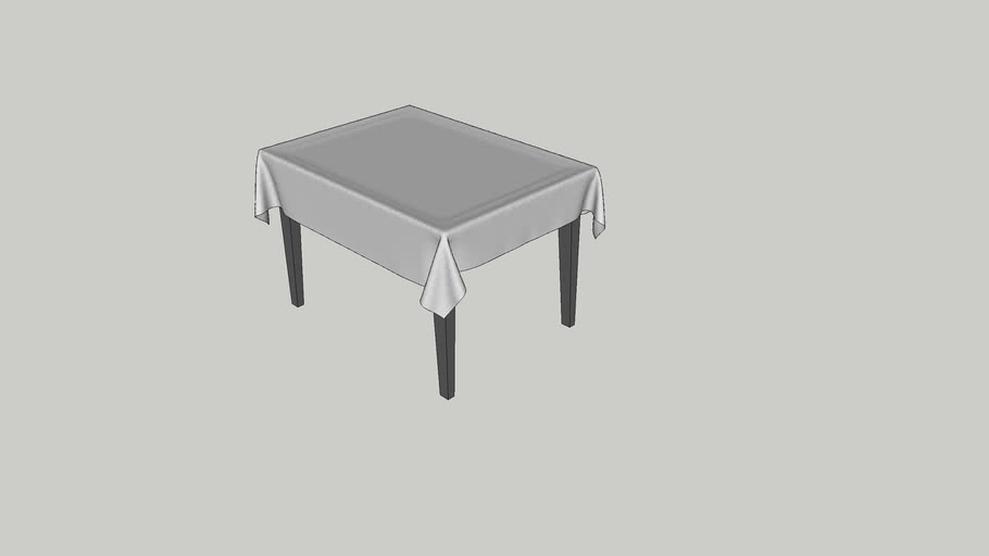 long table with tablecloth by sergokr_ #marvelousdesigner | 3D Warehouse