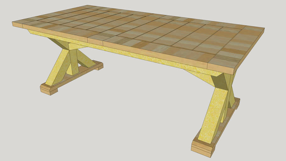 wood table | 3D Warehouse
