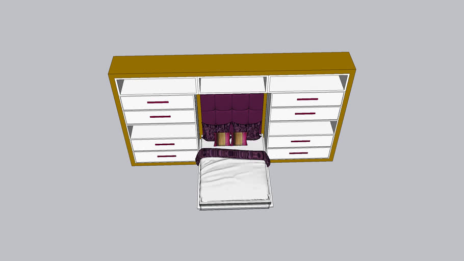 Bed with storage | 3D Warehouse