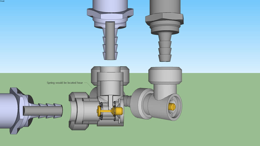 hammer pin valve + feed and output valves | 3D Warehouse