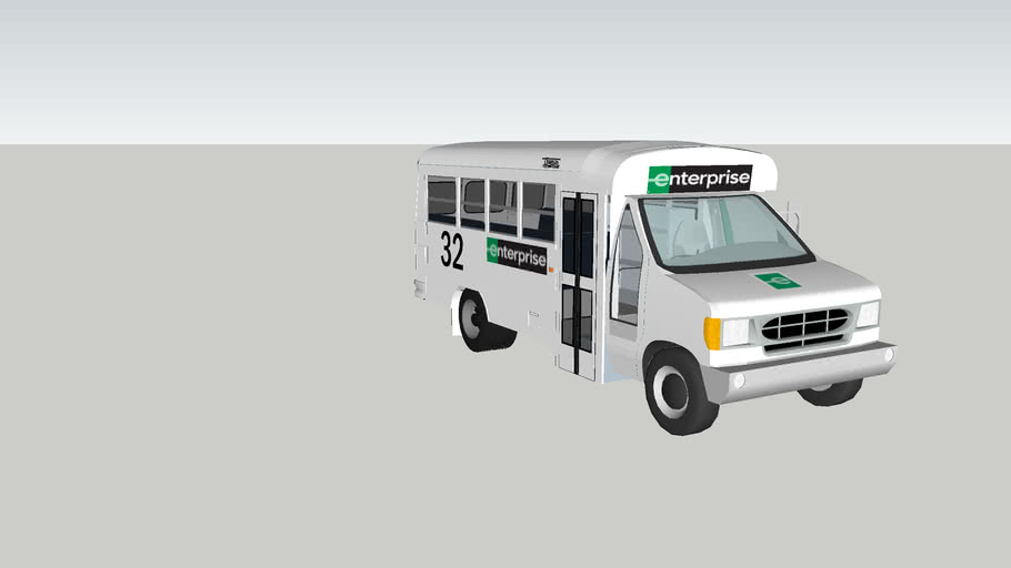 2002 ford e350 thomas minotour enterprise rental car shuttle bus | 3D ...