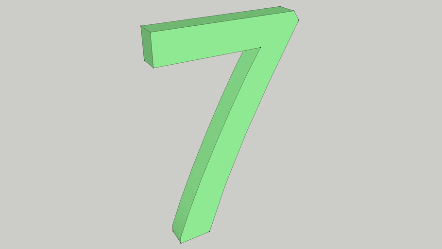 Number 7 | 3D Warehouse