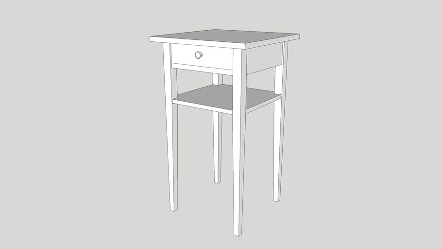 Shaker bedside table with drawer | 3D Warehouse