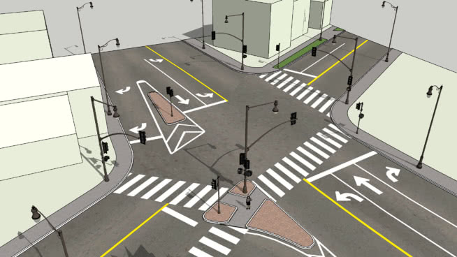 California Intersection | 3D Warehouse