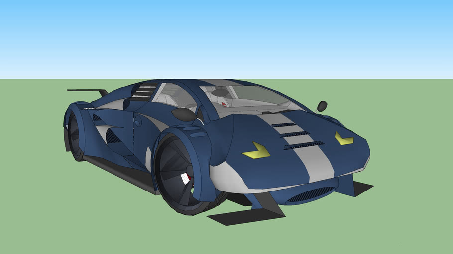 BLUE FIN CONCEPT SPORTS CAR - A.K.A. FLYING FISH CONCEPT CAR | 3D Warehouse