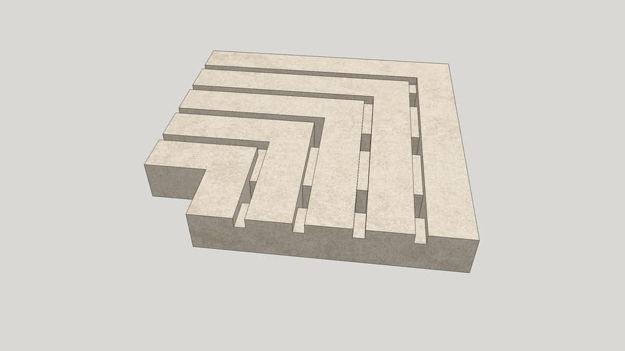 Terrace pool corner stone grid | 3D Warehouse