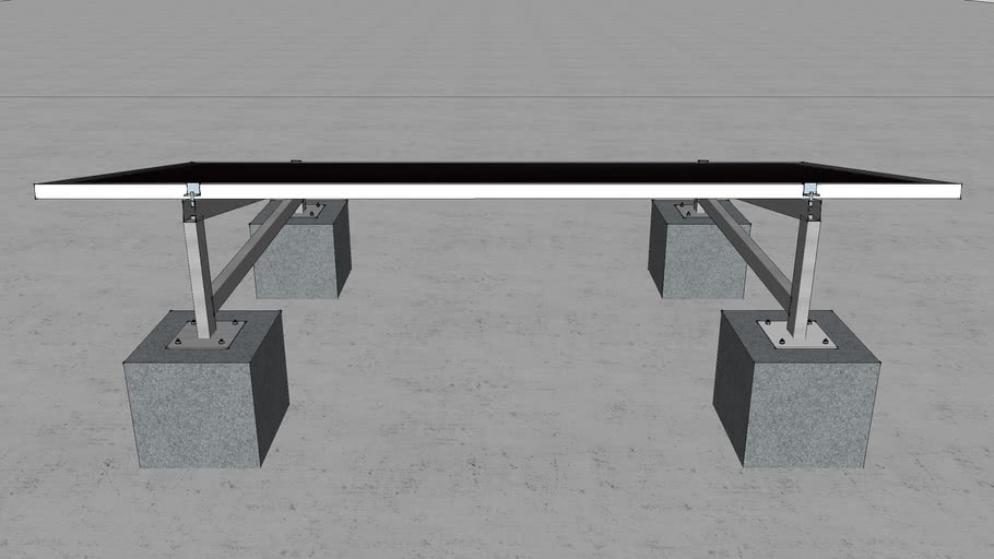 Grace Solar PV Triangle Mounting Structure | 3D Warehouse
