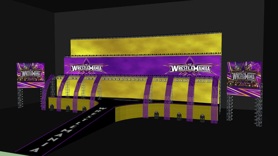 WWE Wrestlemania 30 (XXX) Concept Stage Setup | 3D Warehouse